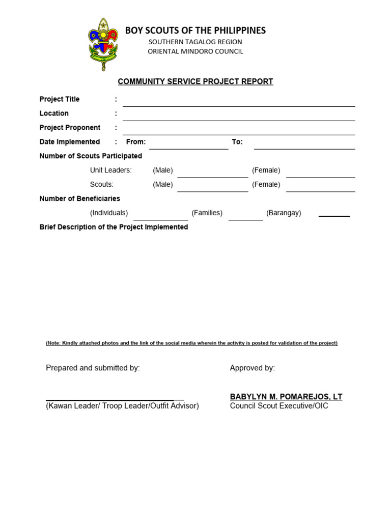 BSP Community Service Project Report 2023 | PDF