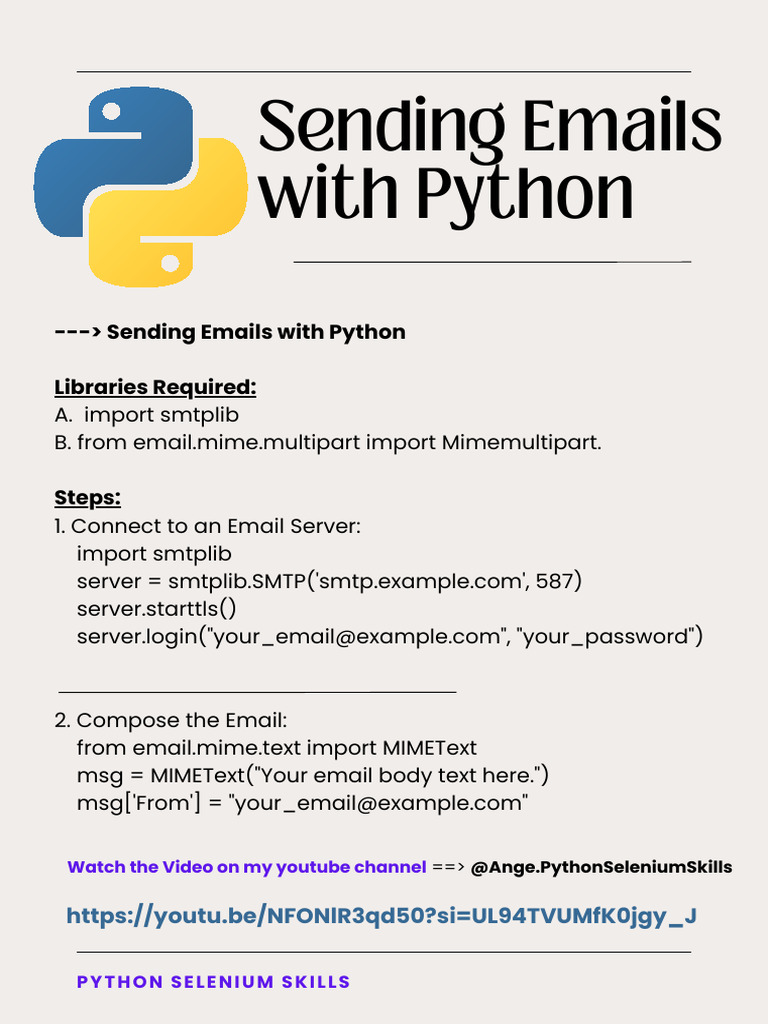 How To Use Python To Send Automated Emails To Multiple Recipients | PDF