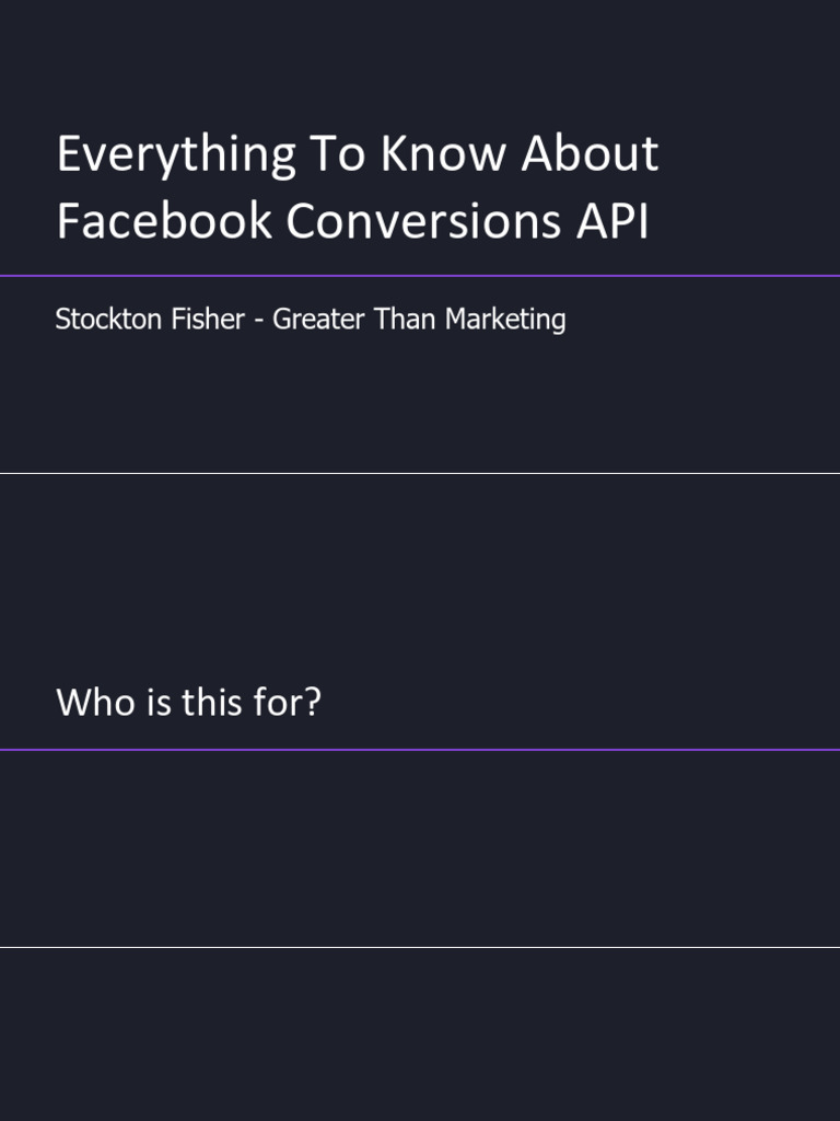 MeasureSummit 2021 - Conversions API | PDF | Career & Growth | Business