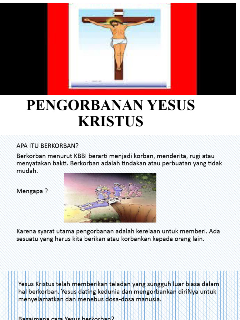 Pengorbanan Yesus Kristus (Grade 5 25 Mei 22) | PDF