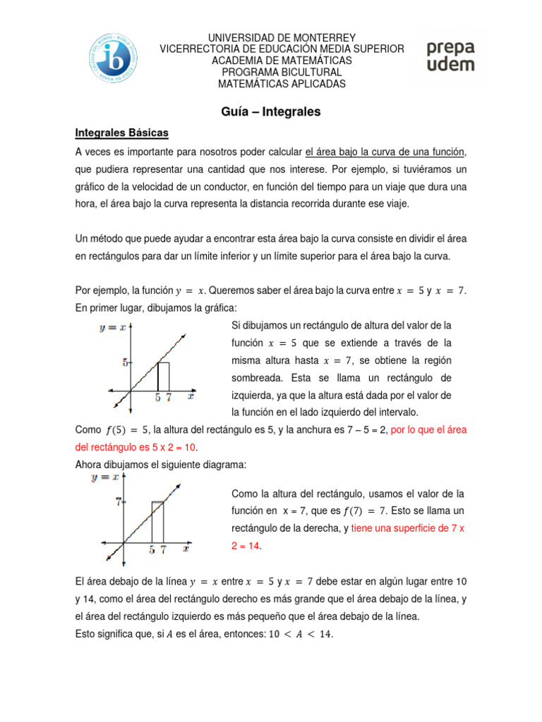 Guía de Integrales Básicas y Ejercicios | PDF | Integral | Análisis ...