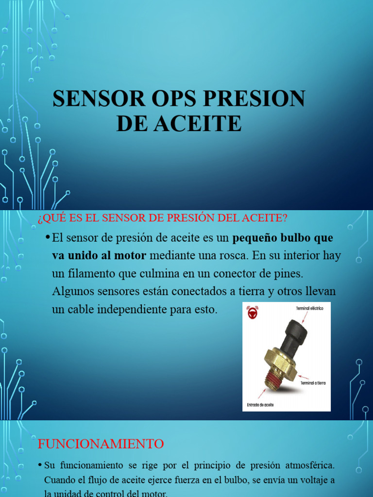 Sensor Ops Presion de Aceite | PDF