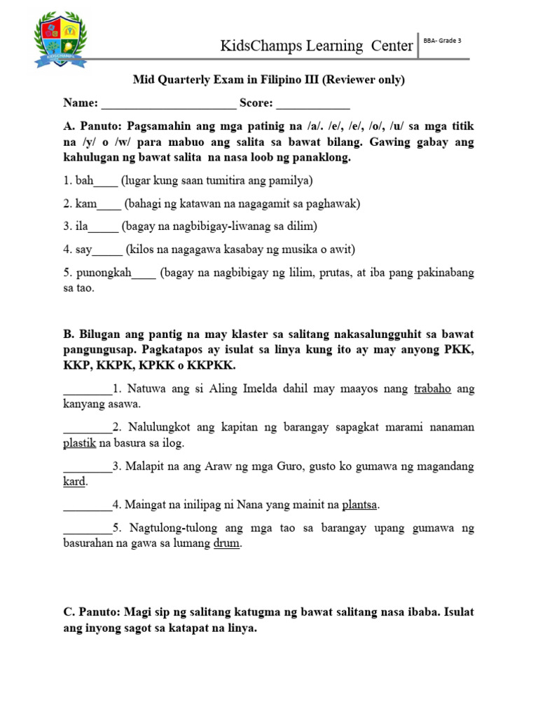 Filipino III | PDF