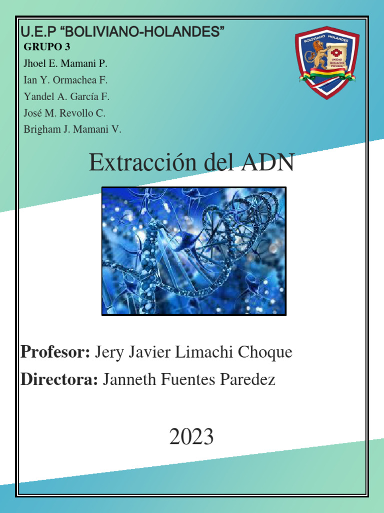 Informe de Extraccion Del Adn | Descargar gratis PDF | Ácidos nucleicos | Adn