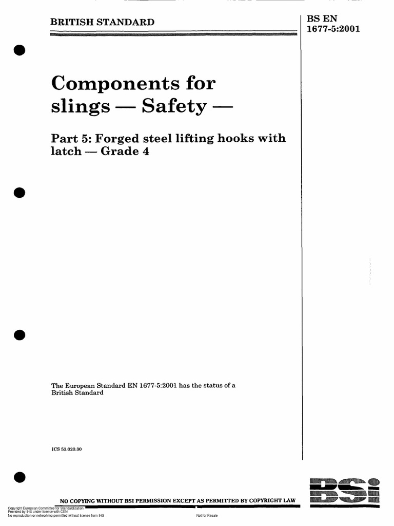 BS EN 1677-5-2001 - Inc. | PDF | Regulation