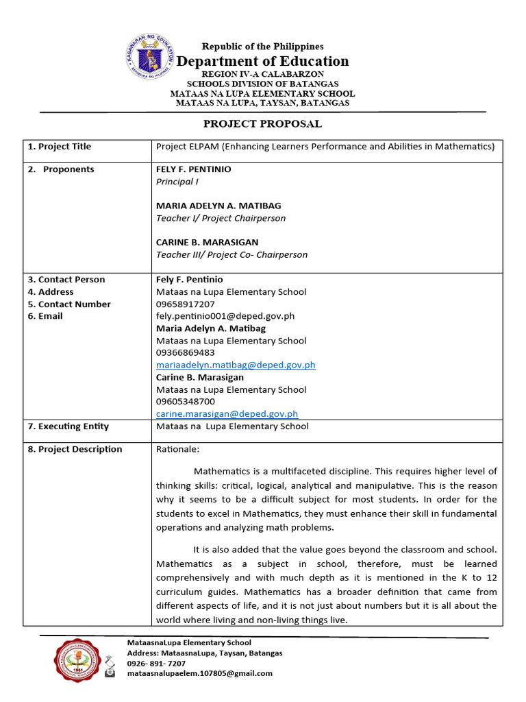 Project Proposal | Download Free PDF | Mathematics | Learning