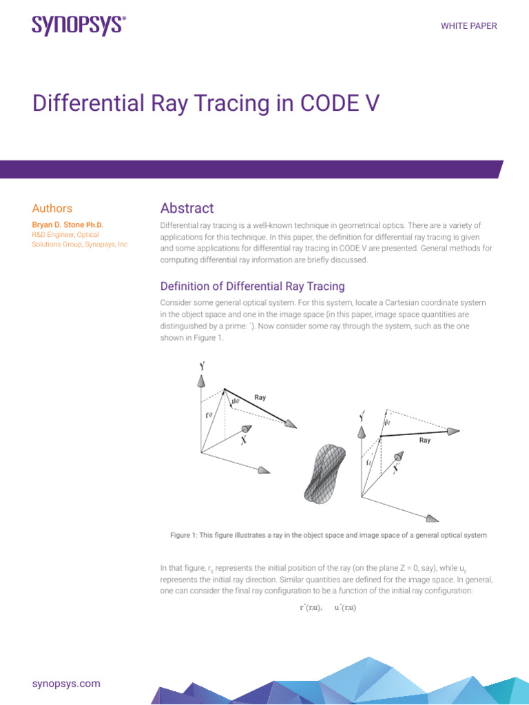 Differential Ray Tracing | PDF | Optics | Mathematical Physics