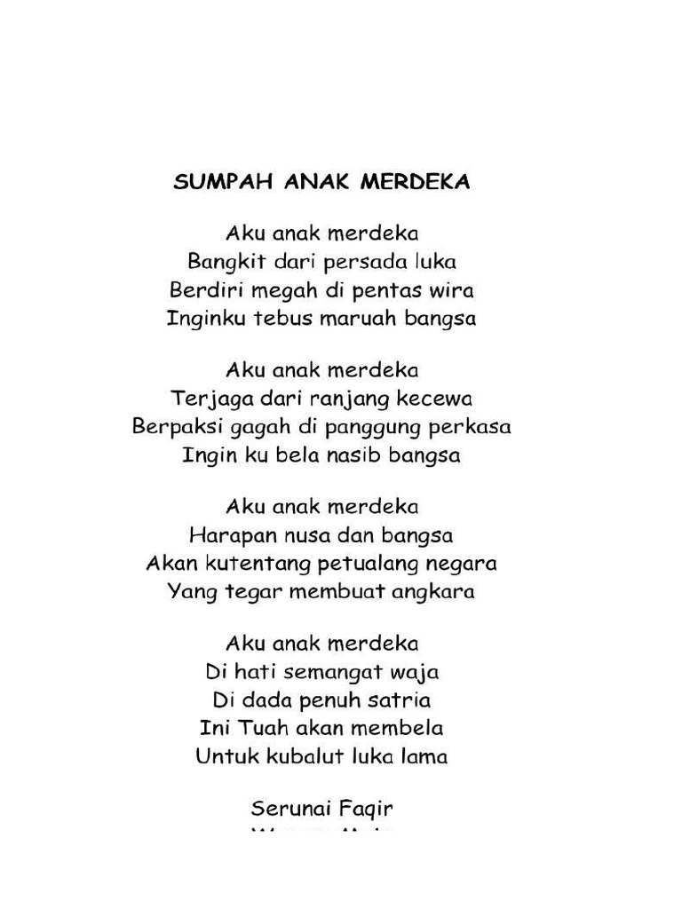 Sajak Merdeka | PDF