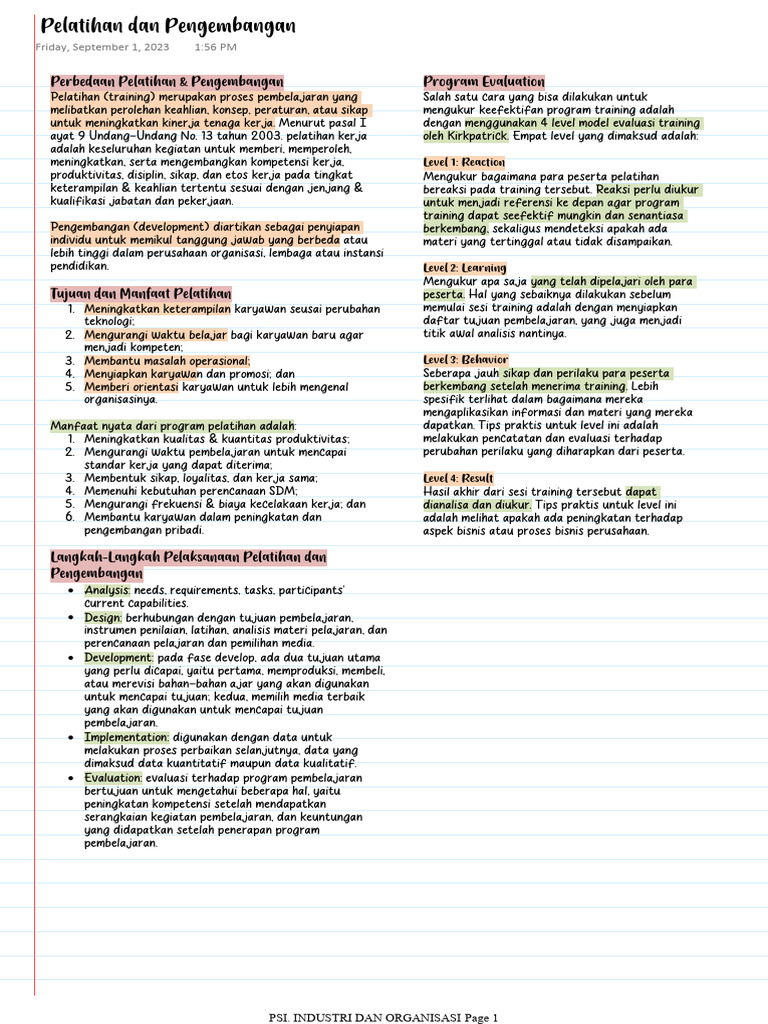 Pelatihan vs Pengembangan Karyawan | PDF | Karier & Perkembangan