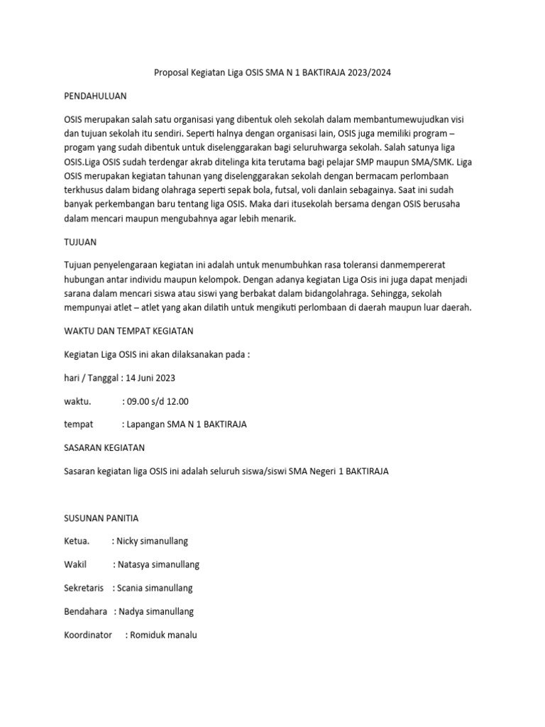 Proposal Ligos | PDF