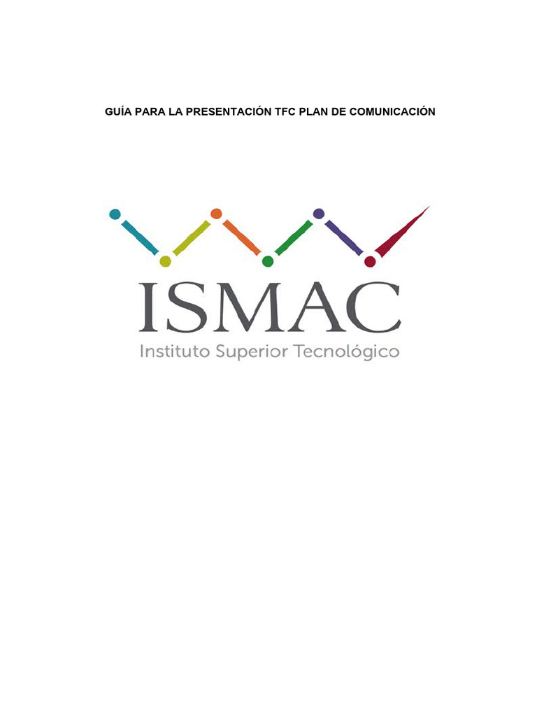 Guía para La Presentación TFC Plan de Comunicación 5 Puntos-1 | Descargar gratis PDF ...