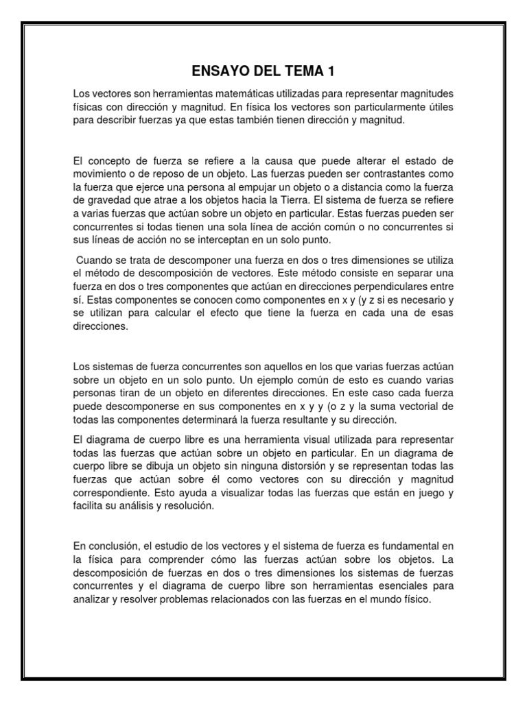 Ensayo Del Tema 1 | PDF