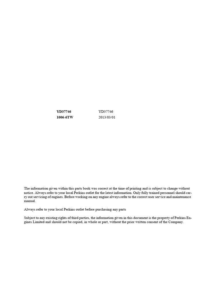 1006 Tag Engine Parts Book | PDF | Internal Combustion Engine | Piston