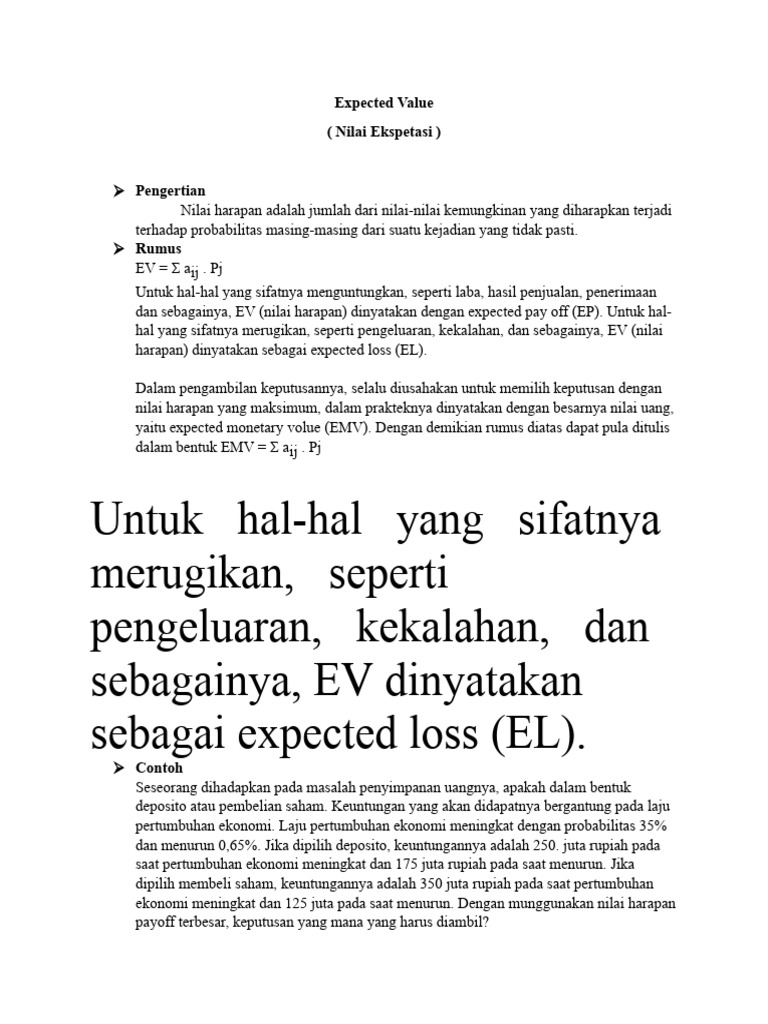 Expected Value Pdf