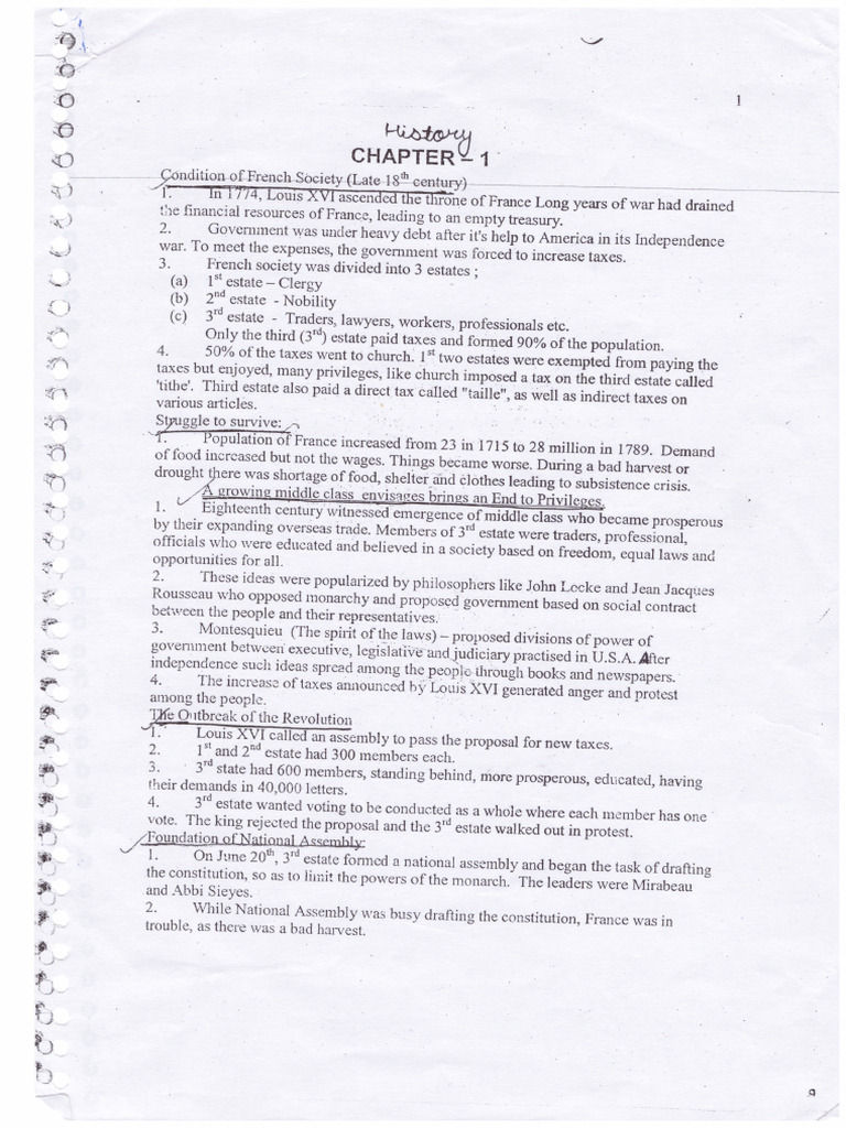 French Revolution Chapter 1 | PDF