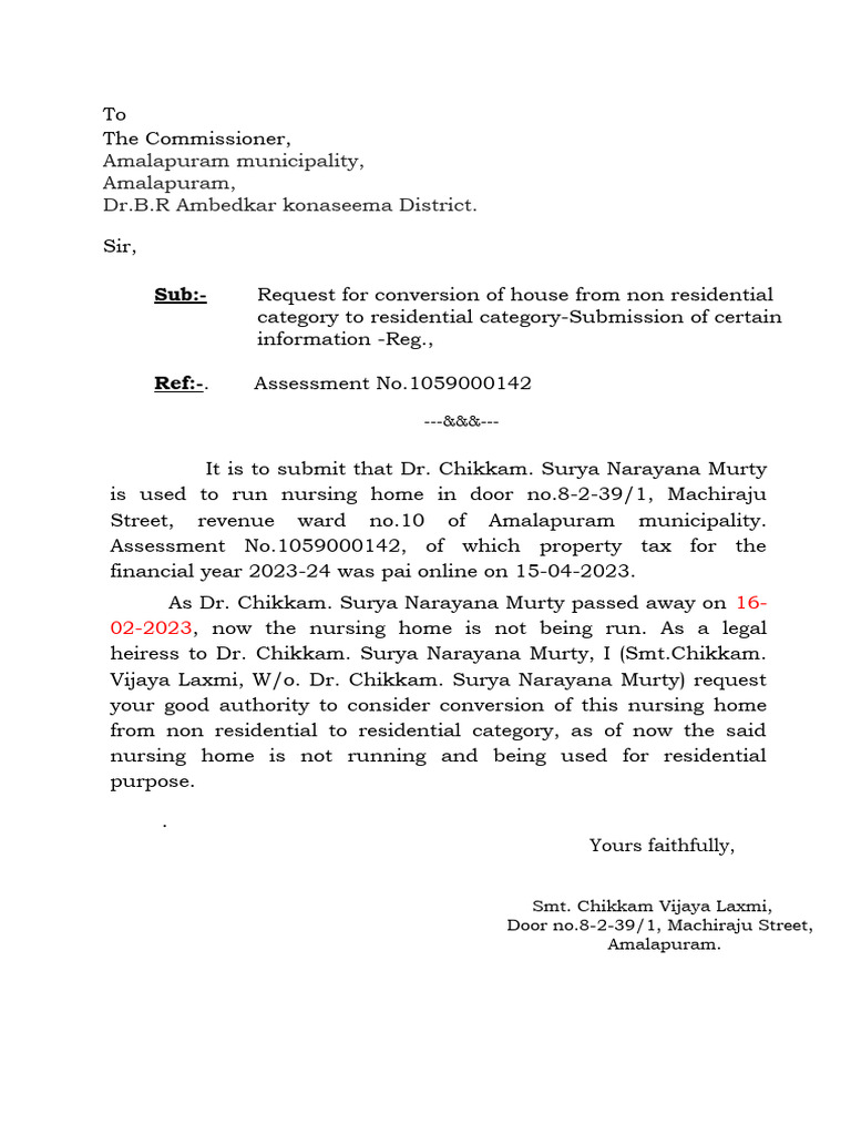 Letter For Conversion | PDF