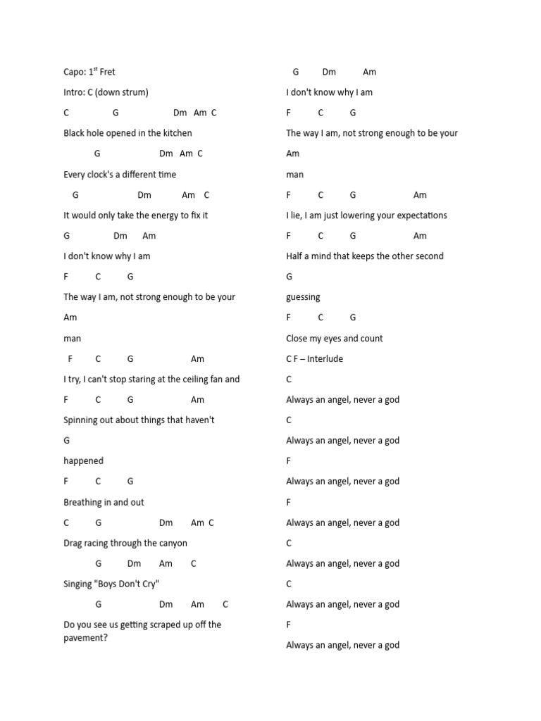 Not Strong Enough Chords | PDF