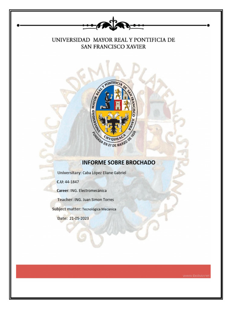 Tarea de Brochado - Caba L. Eliane Gabriel | PDF | Mecanizado | Bienes ...