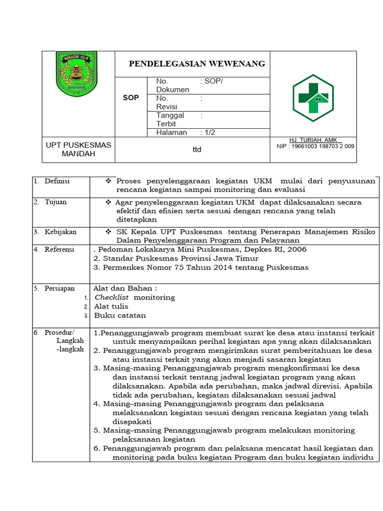 Sop Penyelenggaraan Ukm | PDF