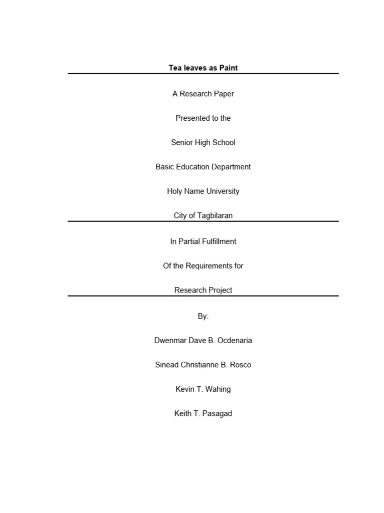 Chapter 1 Thesis Tea Leaves | PDF | Paint | Dyeing