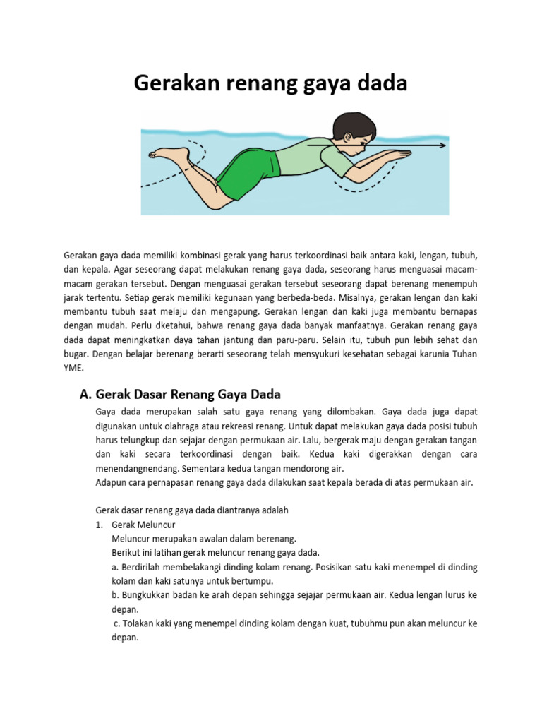 Teknik Dasar Renang Gaya Dada | PDF