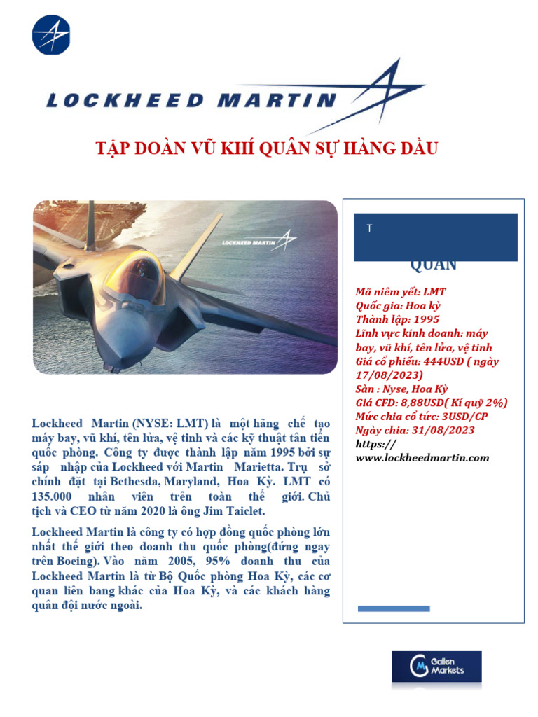 Thương Vụ Đầu Tư Lockheed Martin | PDF