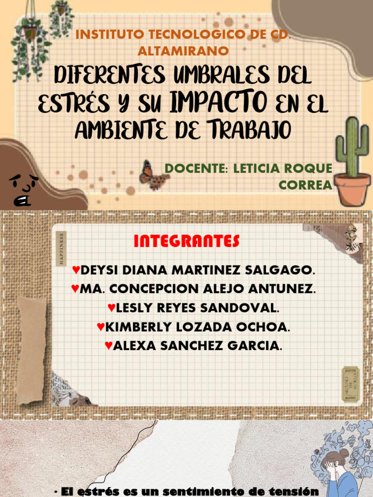 Diferentes Umbrales Del Estrés y Su Impacto | PDF | Estrés (biología ...