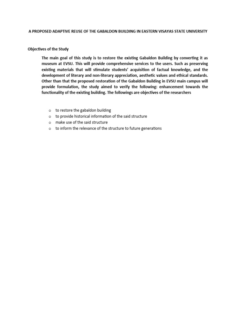 A Proposed Adaptive Reuse of The Gabaldon Building in Eastern Visayas ...