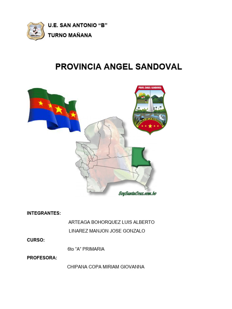 Provincia Angel Sandoval Informe | PDF | Comida y bebida