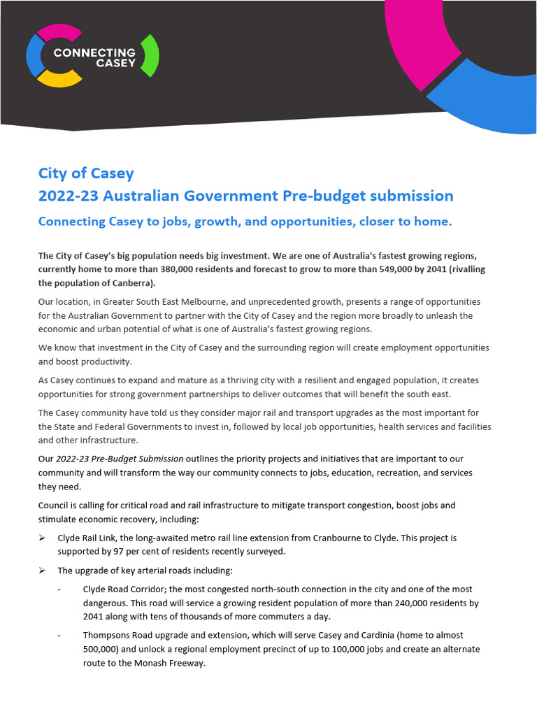 City of Casey | PDF | Infrastructure | Transport