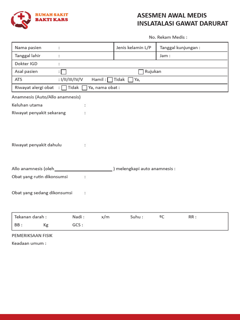 ASESMEN AWAL IGD Final | PDF | Pengembangan Diri | Kesehatan Holistik