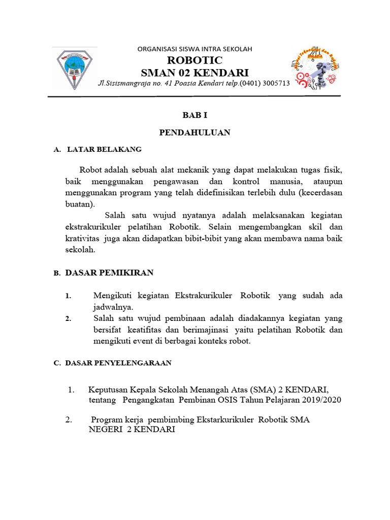 Proposal Robotic | PDF