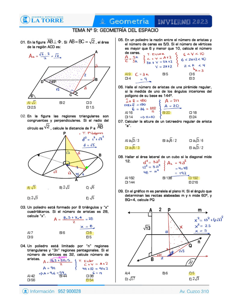 Prac09-Invierno-Geometría 230909 152804 | PDF | Geometría euclidiana | Formas geométricas
