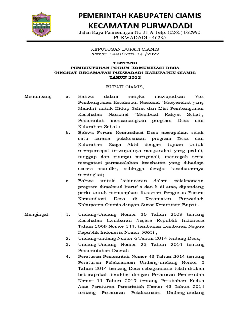 SK Forum Kecamatan | PDF | Gaya Hidup