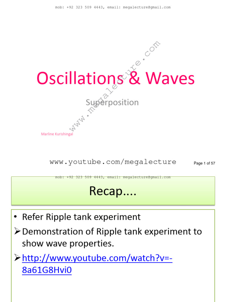 15 Superposition Pdf Diffraction Waves