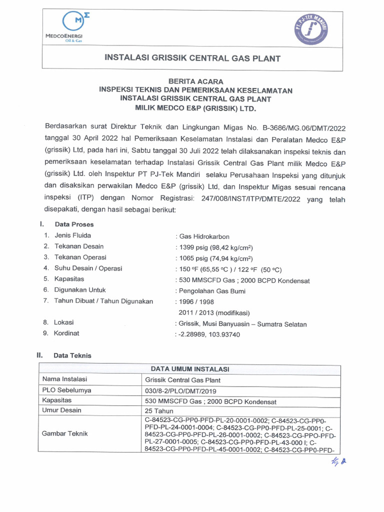 Ba Instalasi Grissik | PDF