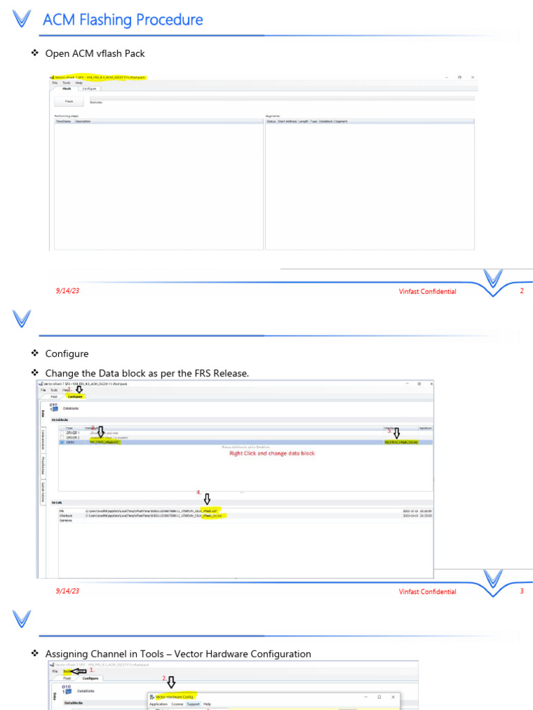 Vinfast ACM VFlash Procedure | PDF