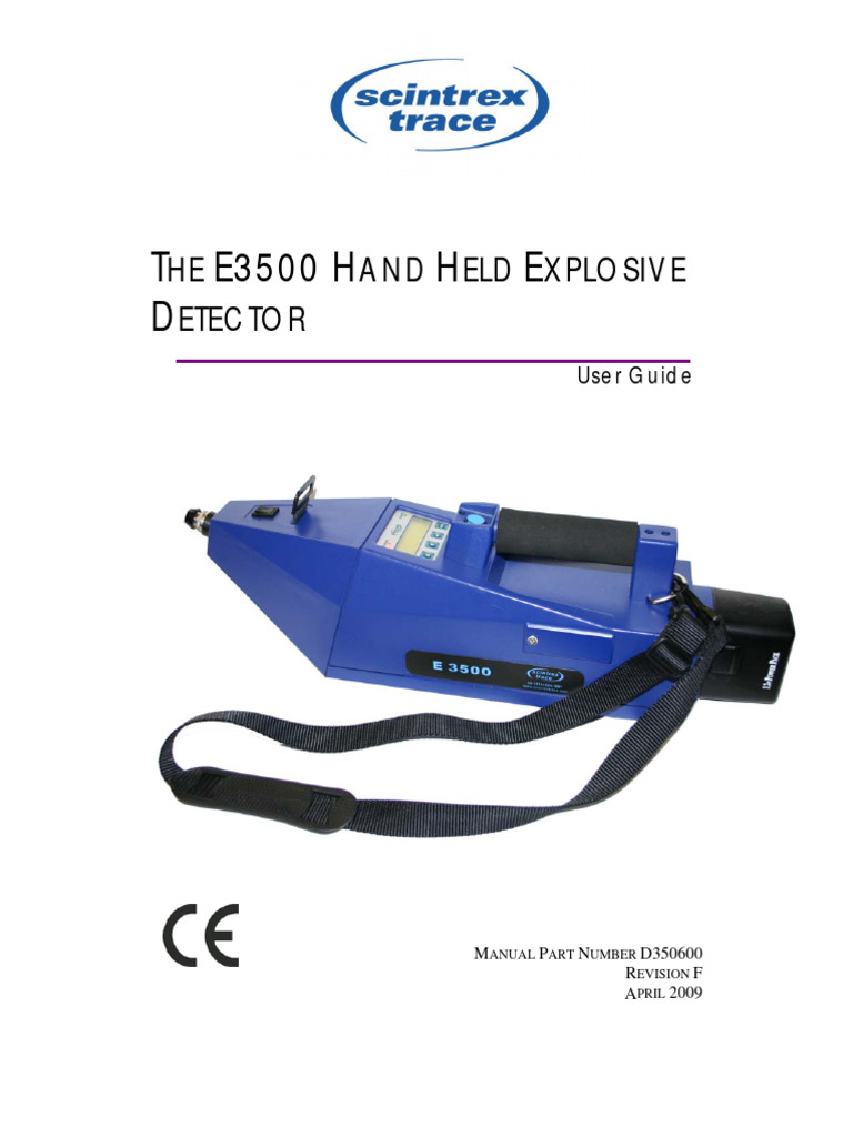 Manual ETD Scintrex E3500 (Old Version) | PDF | Battery Charger | Safety
