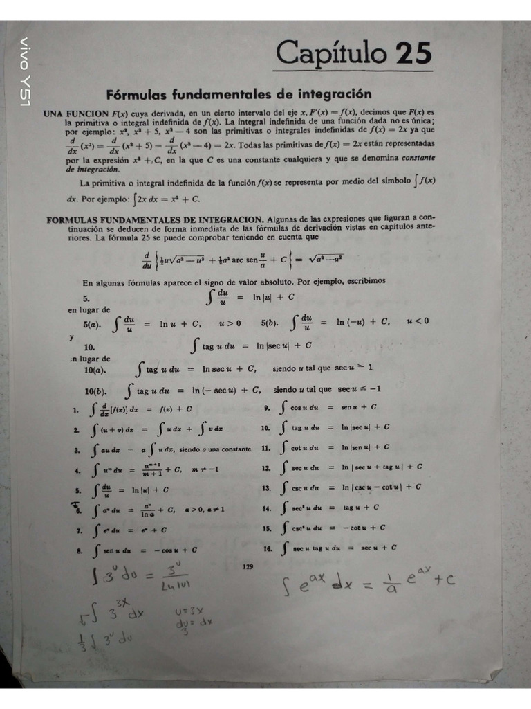Formulas Integrales | PDF