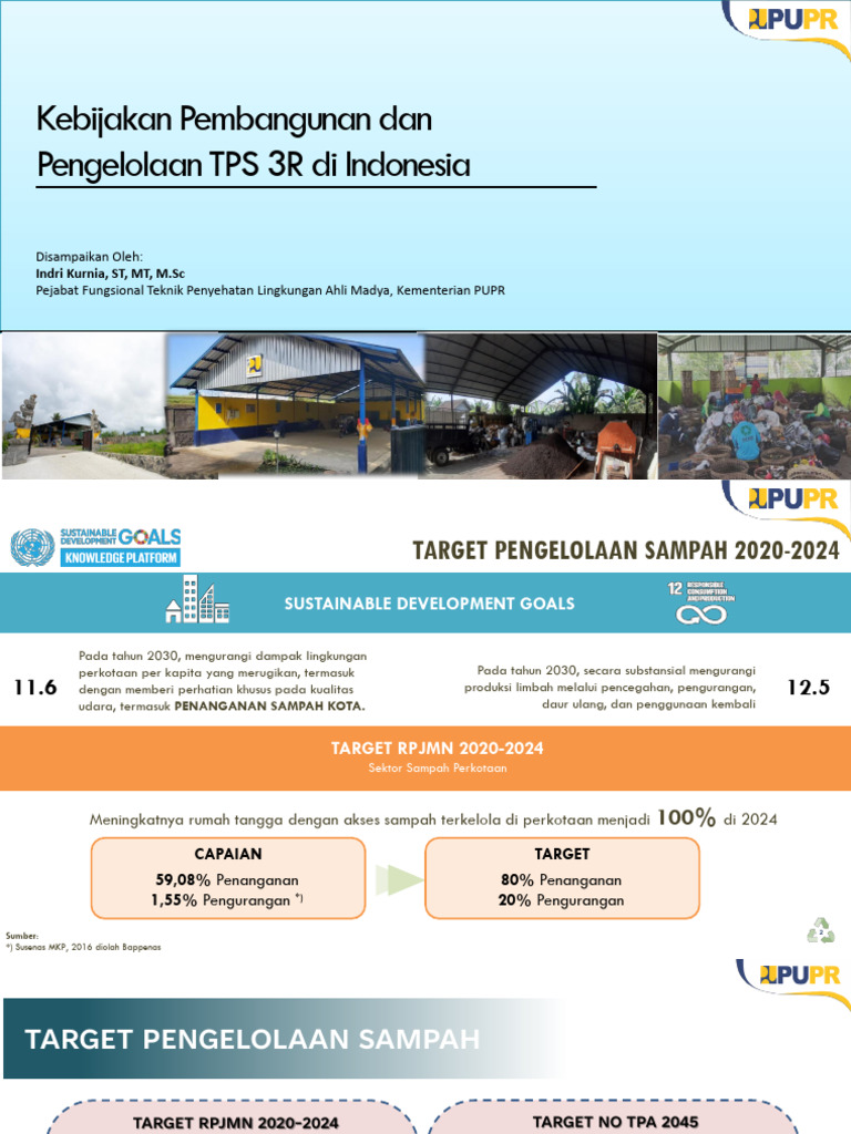 F 1. Kebijakan Pembangunan Dan Pengelolaan TPS 3R | PDF
