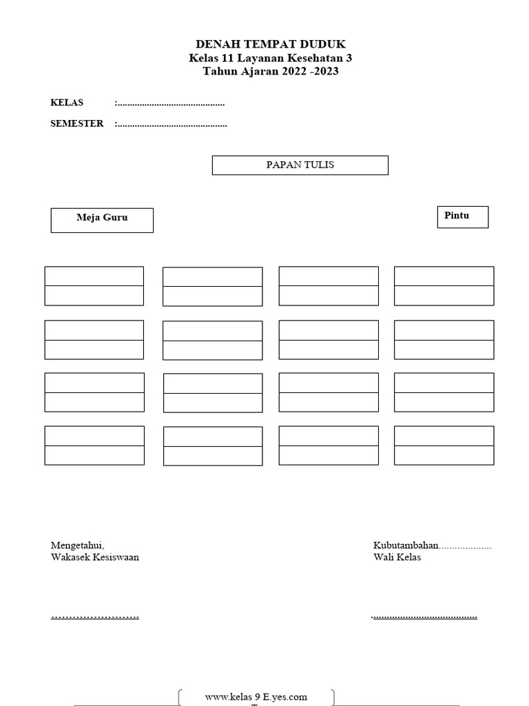 Denah Tempat Duduk | PDF