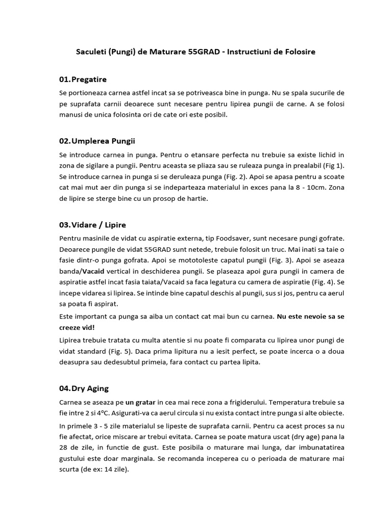 Instructiuni-de-Folosire Pungi Maturare | PDF