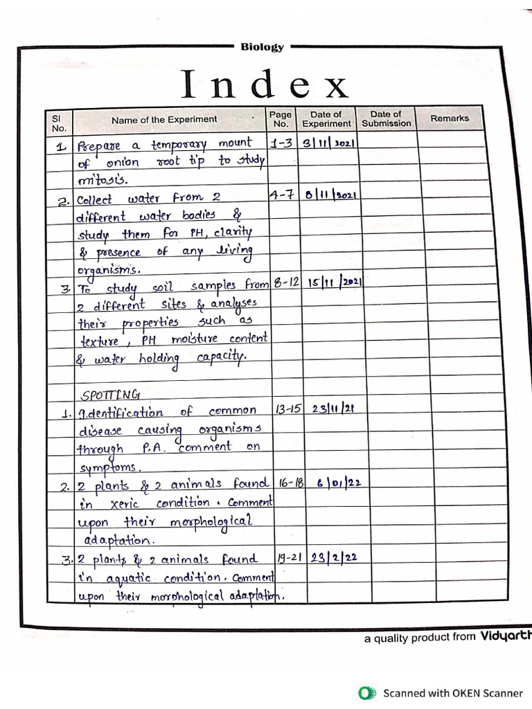 Biology Practical 1 | PDF
