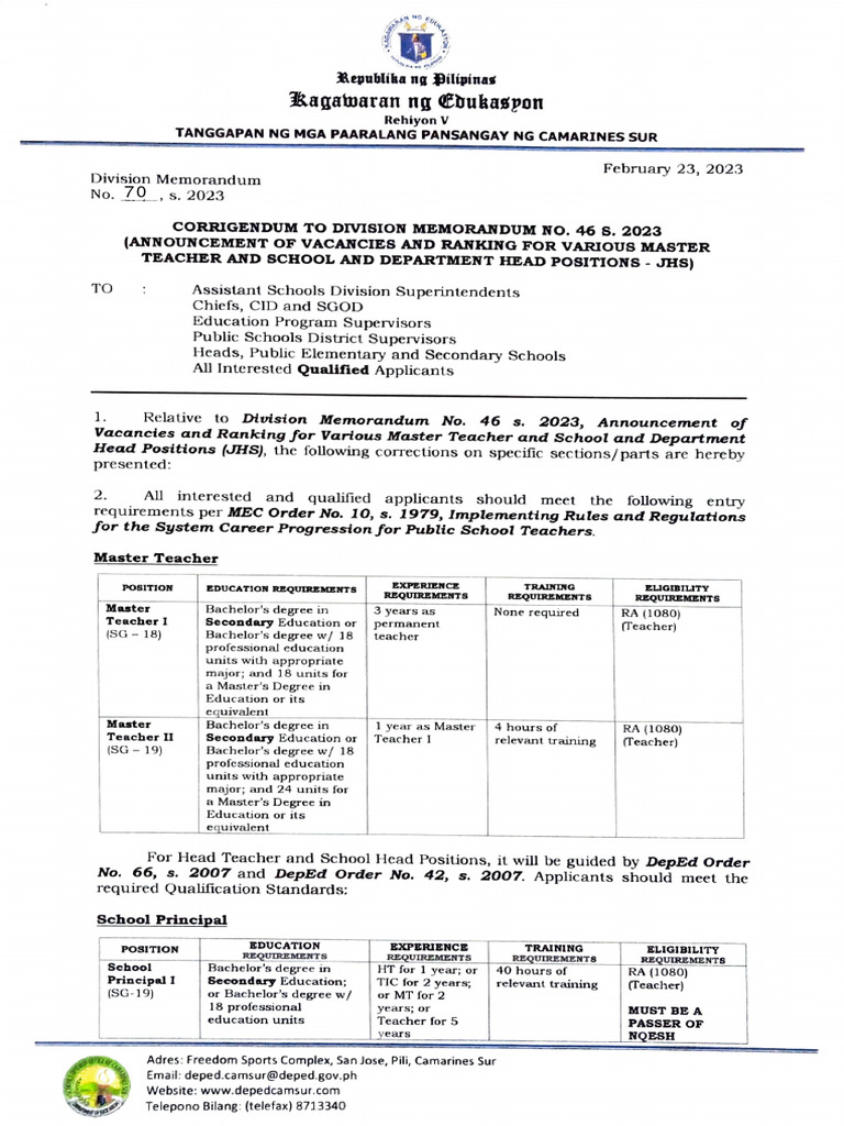 70 S. 2023 | PDF | Teachers | Educational Stages