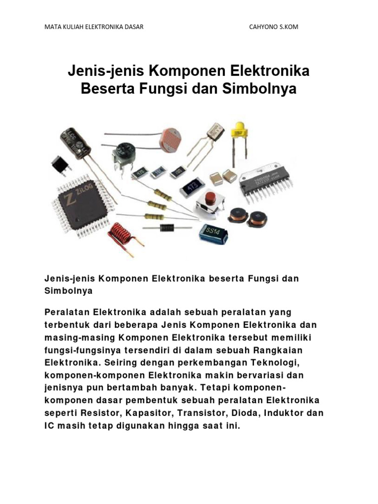 Mata Kuliah Elektronika Dasar | PDF