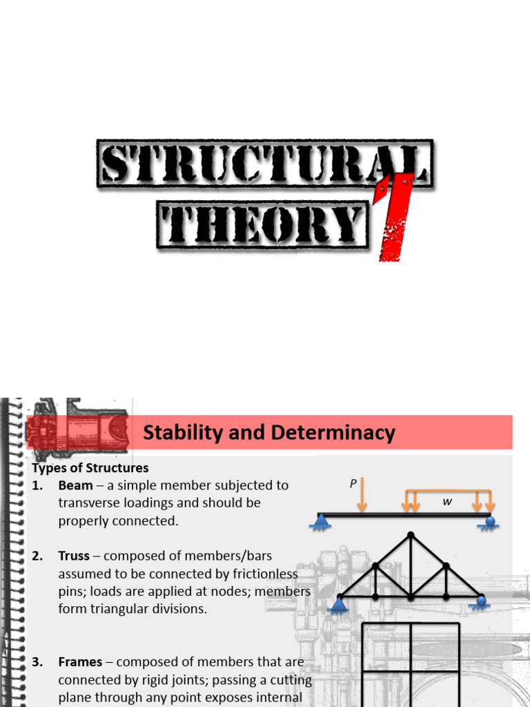 01 - Stability and Determinacy | PDF | Truss | Mechanical Engineering