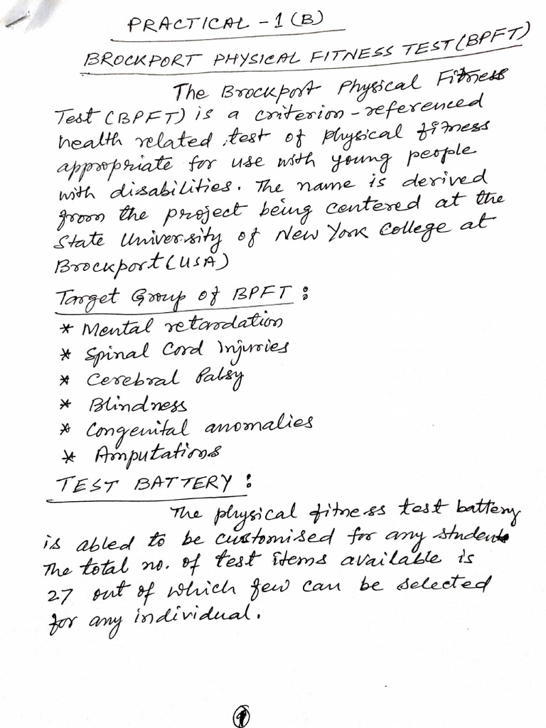 P.Ed Practical - 1 B | PDF | Physical Exercise | Weight