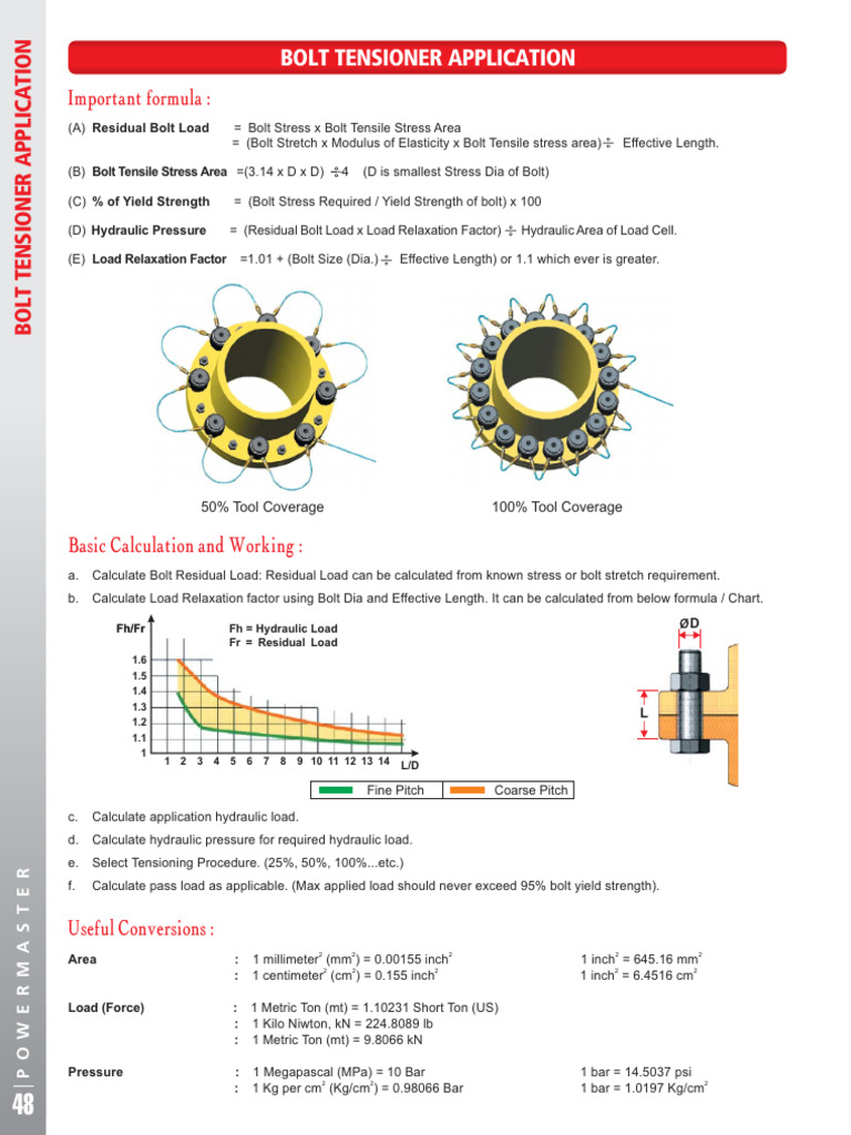 Hydraulic Bolt Tensioner Application | PDF | Science & Mathematics ...