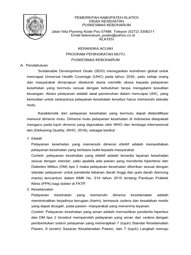 KAP Peningkatan Mutu Puskesmas 2023 | PDF | Pengembangan Diri | Kesehatan Holistik