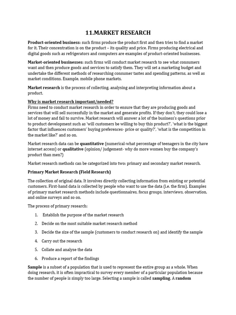 Market Research | PDF | Marketing Research | Survey Methodology